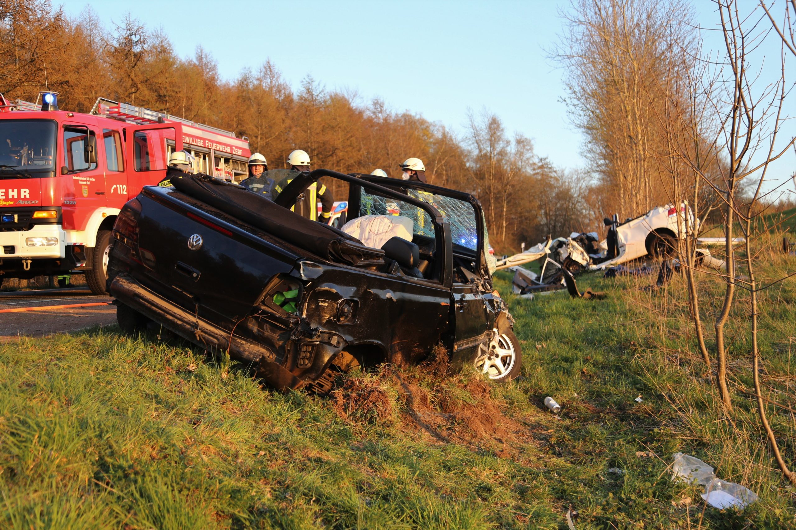 Schwerer Unfall auf der B268 bei Steinbachweier - Saar-Mosel-News